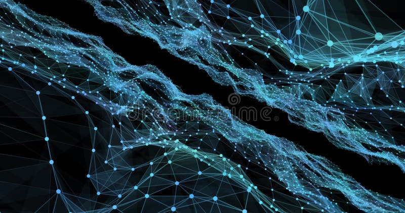 Image of Network of Connections Over Black Background Stock ...