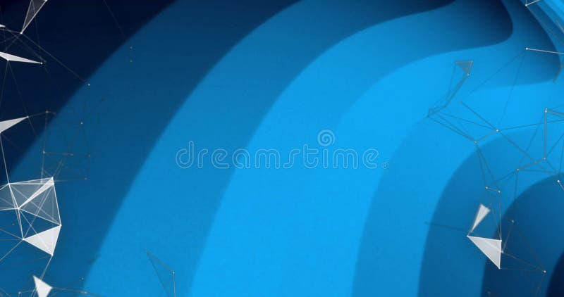 Image of Network of Connections Over Blue Lines on Black Background ...