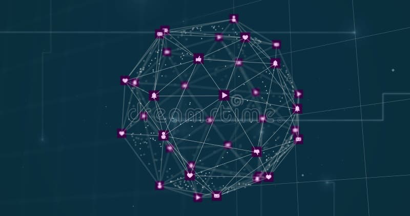 Image of Network of Connections Over Digital Screen Stock Photo - Image ...