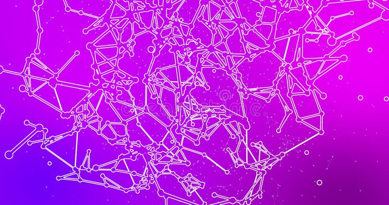 Image of Network of Connections Over Pink Background Stock Illustration ...