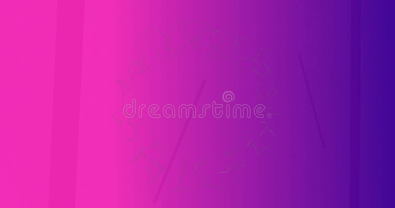 Image of Network of Connections Spinning Over Glowing Neon Purple ...