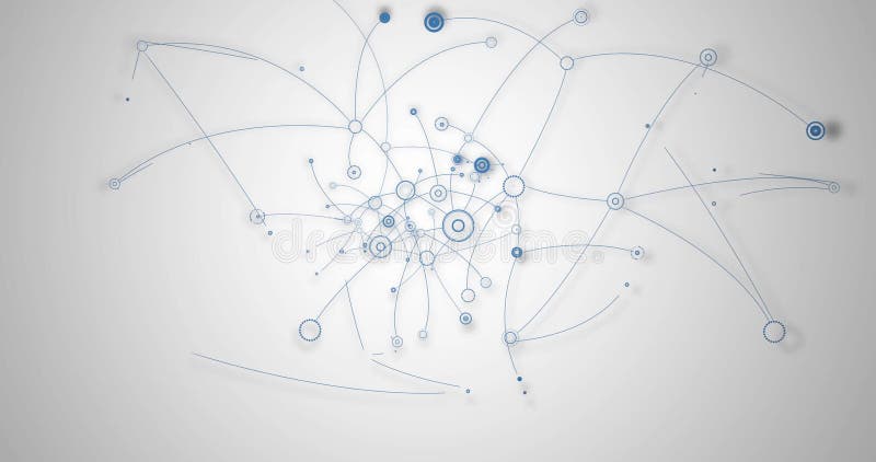 Image of Network of Glowing Connections Over White Background Stock ...