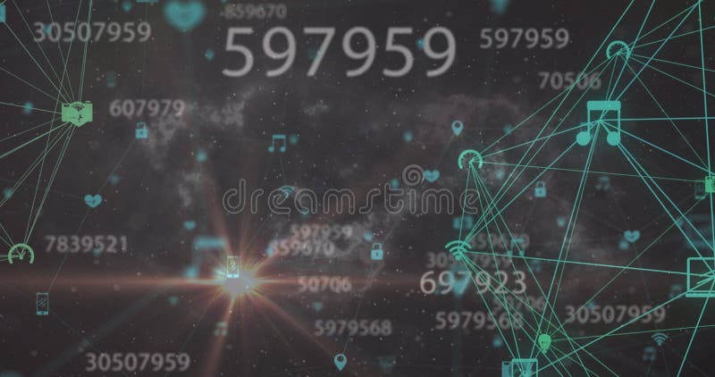 Image of Networks of Connections with Numbers Network of Connections ...