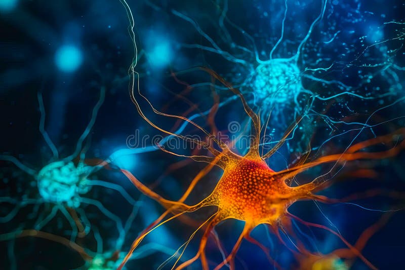 An Image of Neurons Involved in Circadian Rhythm Regulation, Such As ...