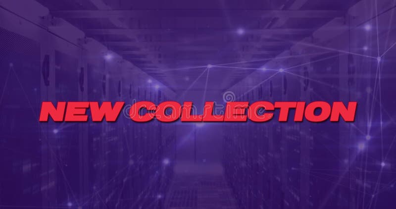 Image of New Collection and Network of Connections Over Server Room ...