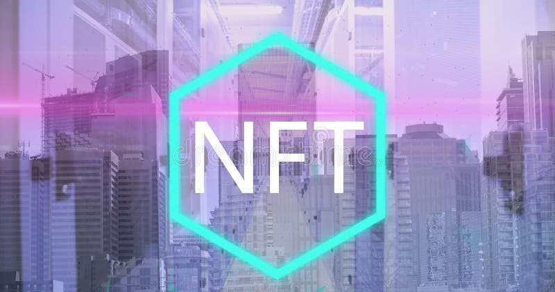 Image of Nft Text Over Server Room and Cityscape Stock Image - Image of ...