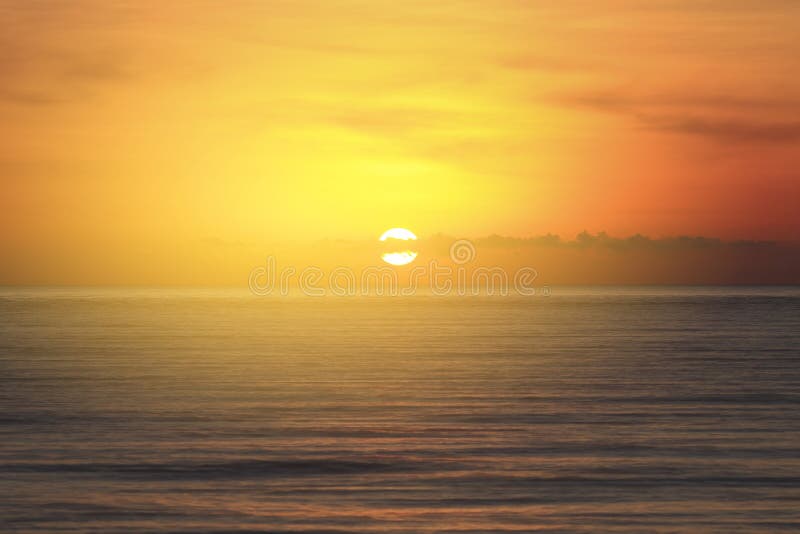 An Image of a Nice Red Sunset with a Big Yellow Sunset Stock Image ...
