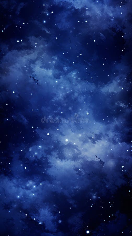An Image of the Night Sky with Stars and Clouds Stock Photo - Image of ...