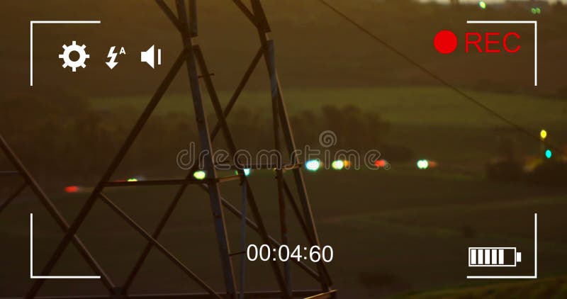 Image of Night Traffic, Seen on a Screen of a Digital Camera in Record ...