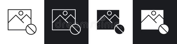 Image Not an Available Icon Stock Vector - Illustration of line, flat ...