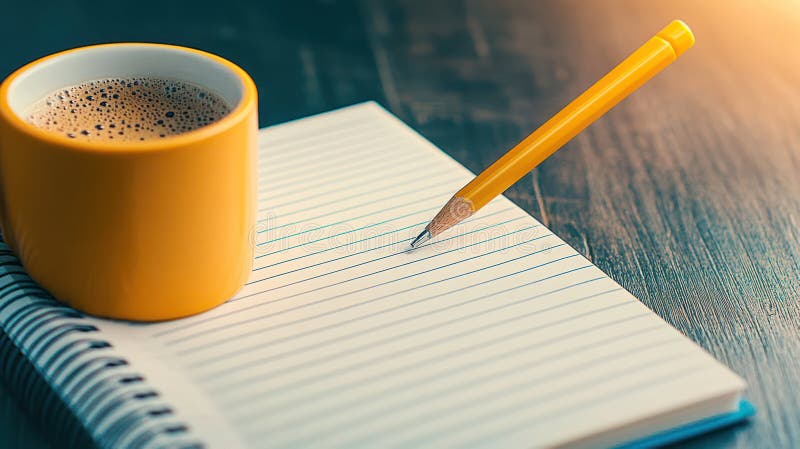 Notebook Scribbles: Handwriting on Lined Paper Stock Illustration ...