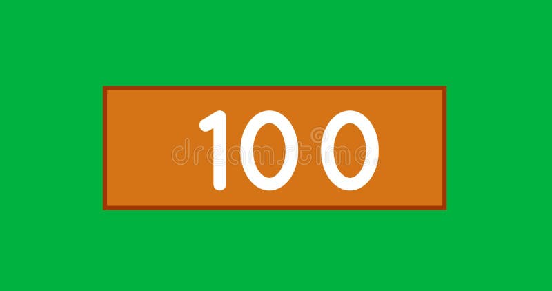 Image of 100 Notifications on Green Background Stock Illustration ...