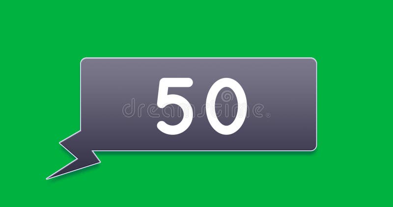 Image of 50 Notifications on Green Background Stock Illustration ...