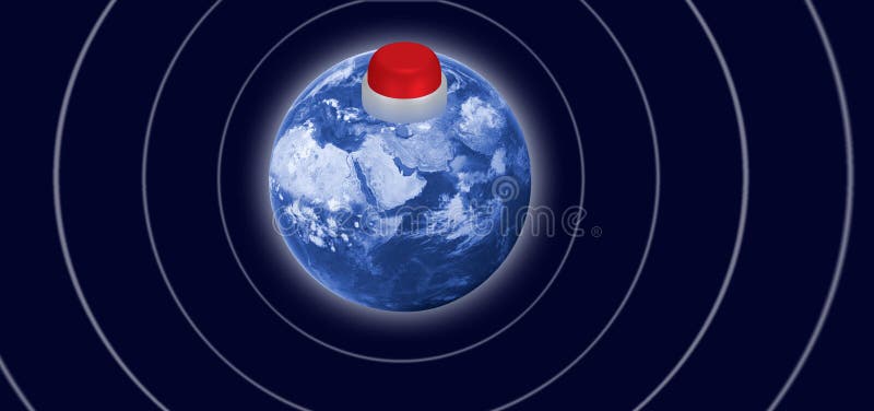 Image of a Nuclear Button on the Planet As a Symbol of the Danger of ...