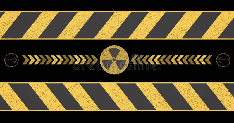Image of Nuclear Symbol on Black Background Stock Illustration ...