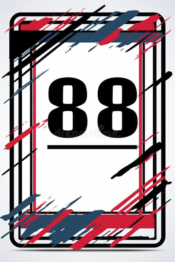 Eighty-eight College Number 88 Stock Illustration - Illustration of ...