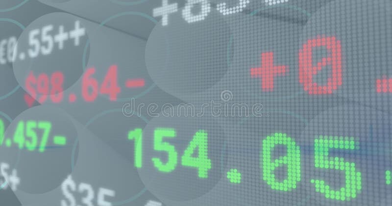 Image of Numbers Changing Financial Data Processing Over Grid Stock ...