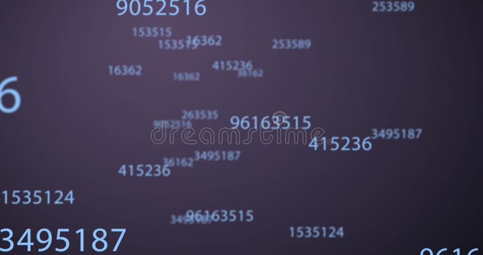Image of Numbers Changing and Floating Over Black Background Stock ...