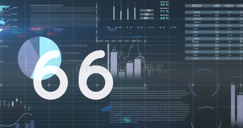 Image of Numbers Changing Over Statistics and Data Processing Stock ...