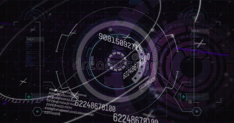 Image of Numbers Changing Rapidly Over Digital Signs Stock Illustration ...