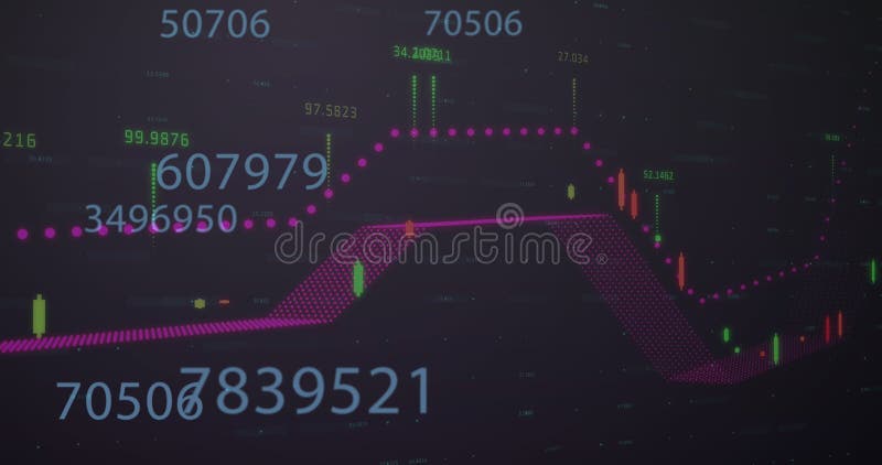 Image of Numbers Changing Statistics Recording Over World Map Stock ...