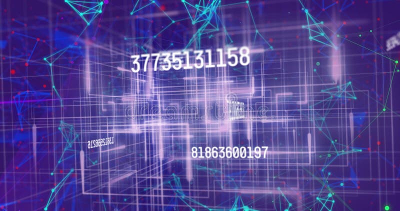 Image of Numbers and Data Processing on Blue Background Stock Photo ...