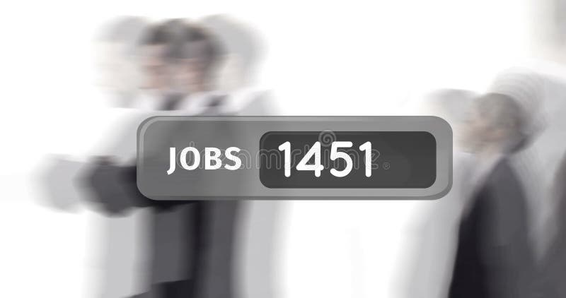 Image of Numbers and Jobs Text Over Busy Office Stock Image - Image of ...