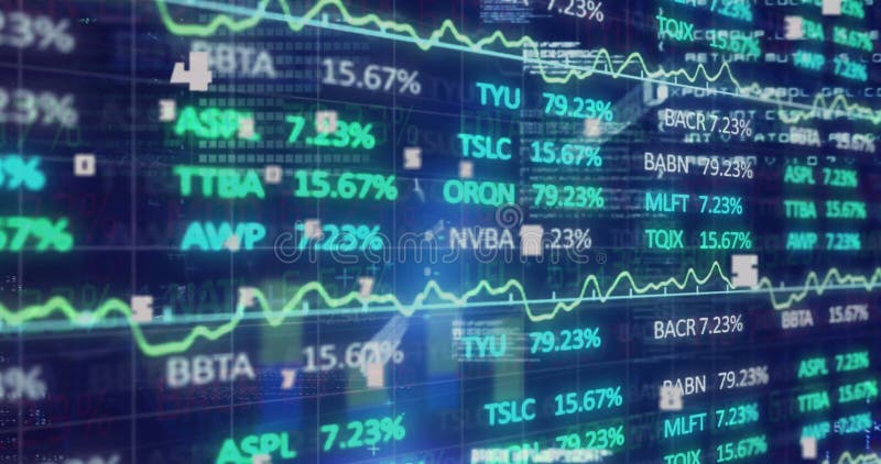 Image of Numeric Data Processing Over Processing Financial Charts Stock ...