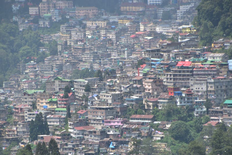 Full City View of the Darjeeling India Stock Photo - Image of helambu ...