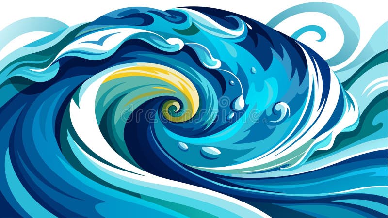 This Image Offers a Visually Stunning and Dynamic Depiction of Wave ...