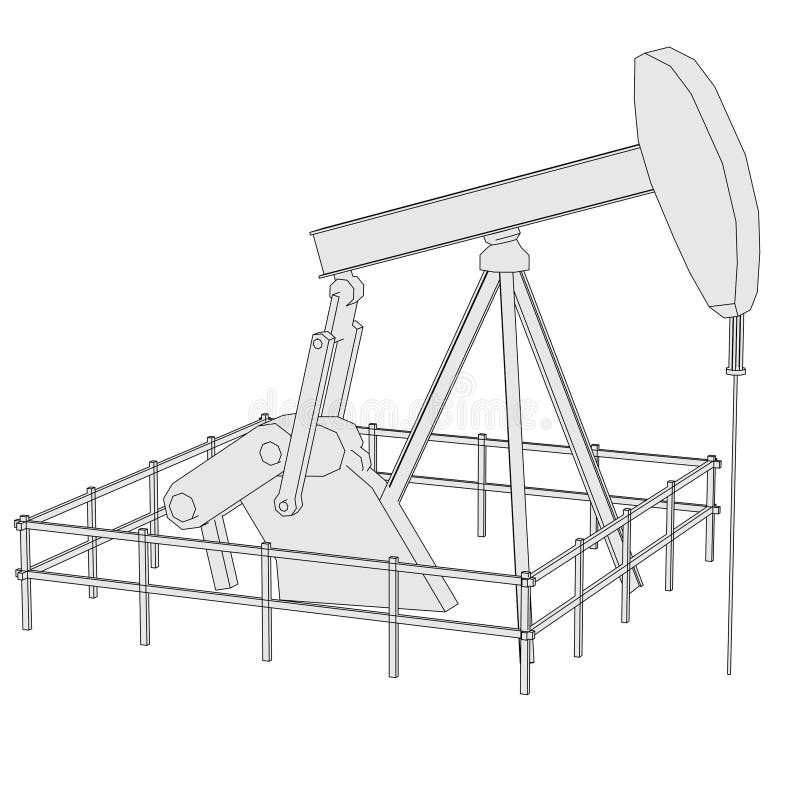 Image of oil dig stock illustration. Illustration of sketch - 37486423