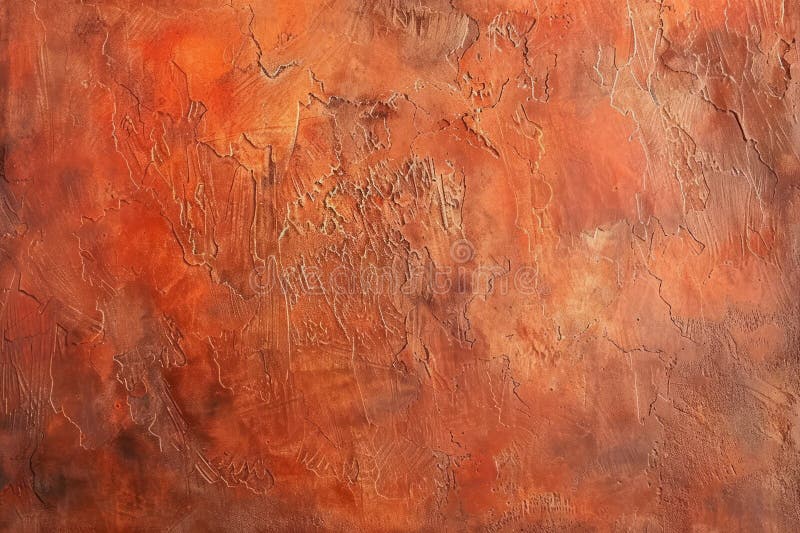 Image of Old Ancient Orange Plaster Wall. Texture for Background Usage ...