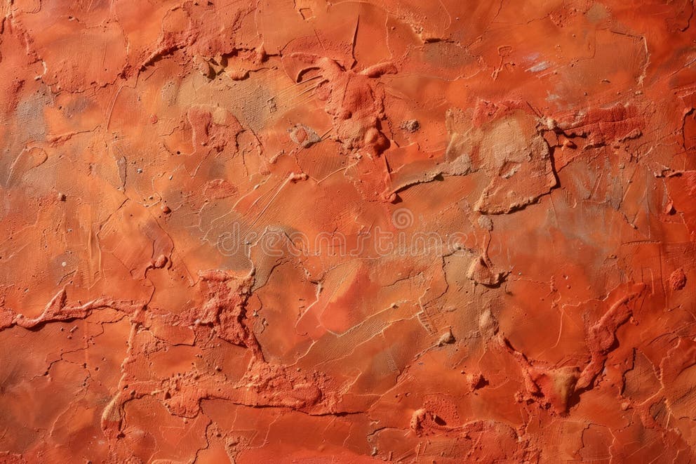 Image of Old Ancient Orange Plaster Wall. Texture for Background Usage ...