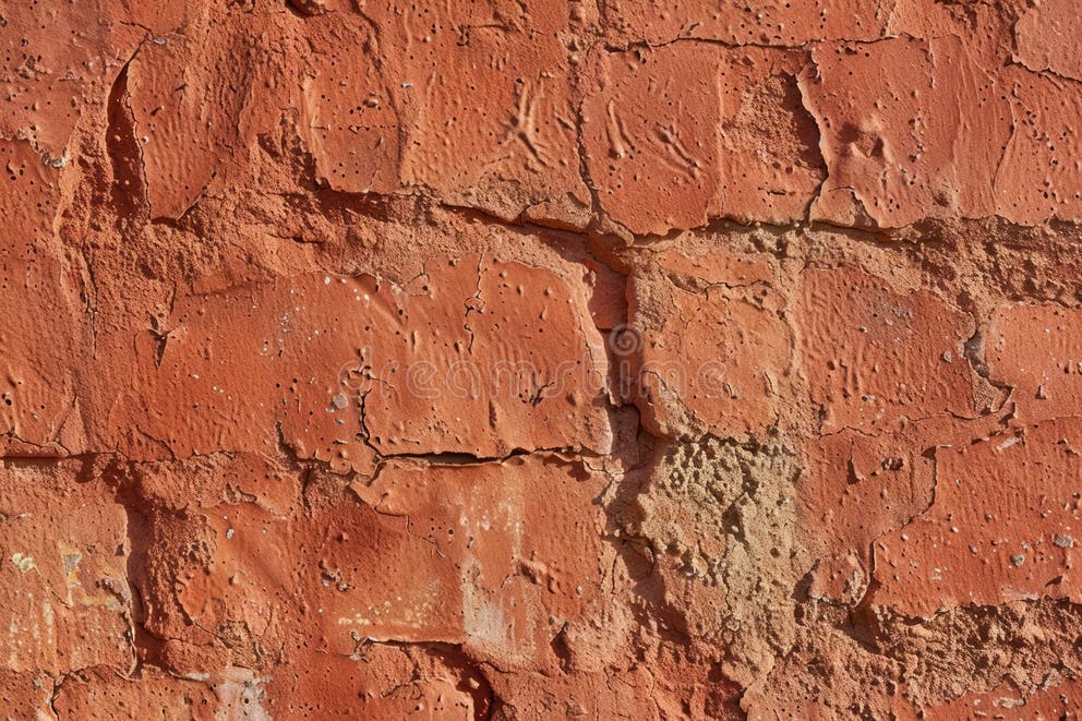 Image of Old Ancient Orange Plaster Wall. Texture for Background Usage ...