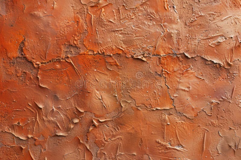 Image of Old Ancient Orange Plaster Wall. Texture for Background Usage ...