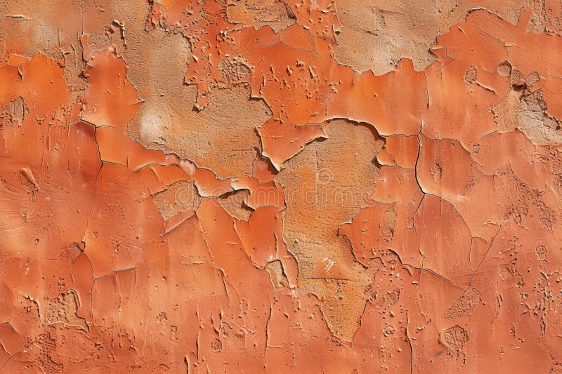 Image of Old Ancient Orange Plaster Wall. Texture for Background Usage ...