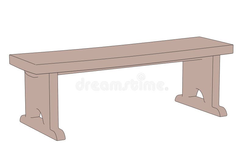 Image of old bench stock illustration. Illustration of cartoon - 39185203