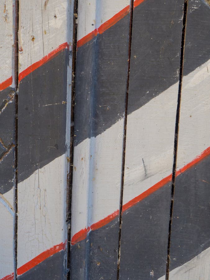 Image of Old Boards with Diagonal White, Grey and Red Paint Stock Image ...
