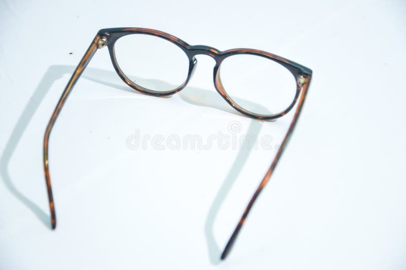 The Image of Old Brown Glasses Stock Photo - Image of leather, font ...
