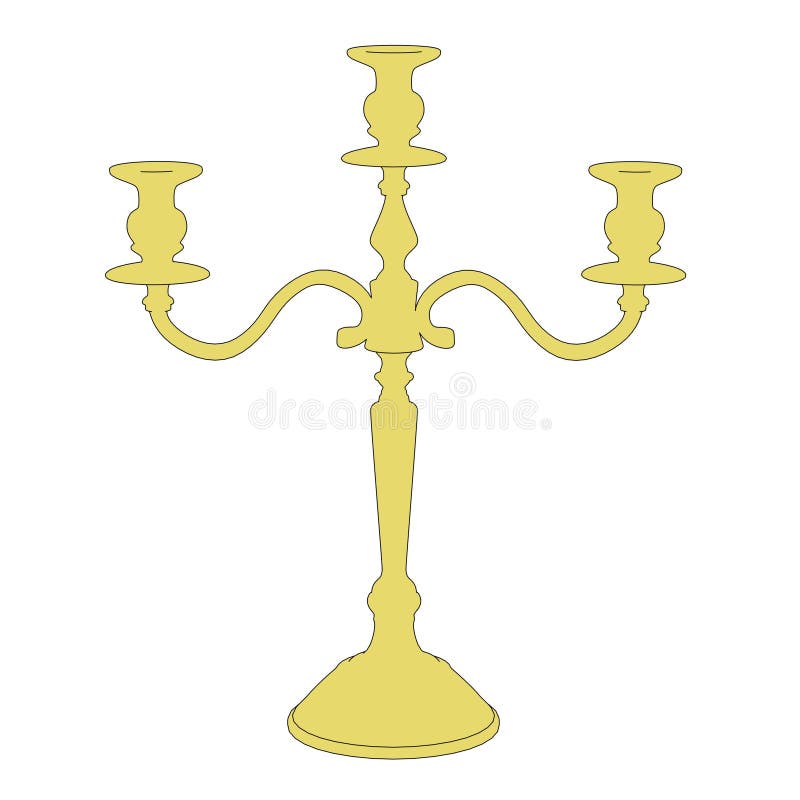 Image of old candlestick stock illustration. Illustration of stick ...