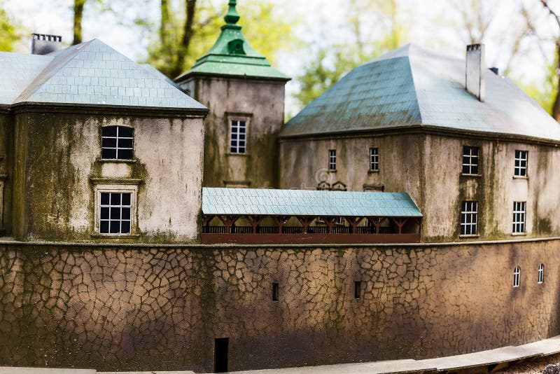 The Image of the Old Castle Walls and Roof in Ukraine Stock Photo ...
