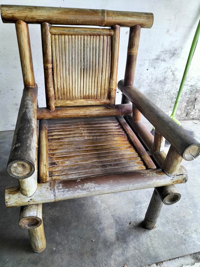 Image of Old Classic Handmade Bamboo Chair Stock Photo - Image of ...