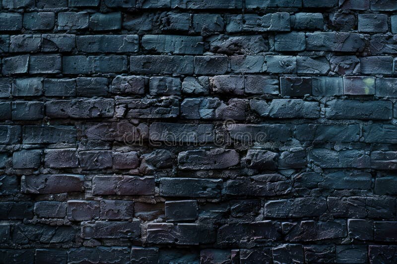 Image of Old Ghetto Black Brick Wall. Texture for Background Usage ...