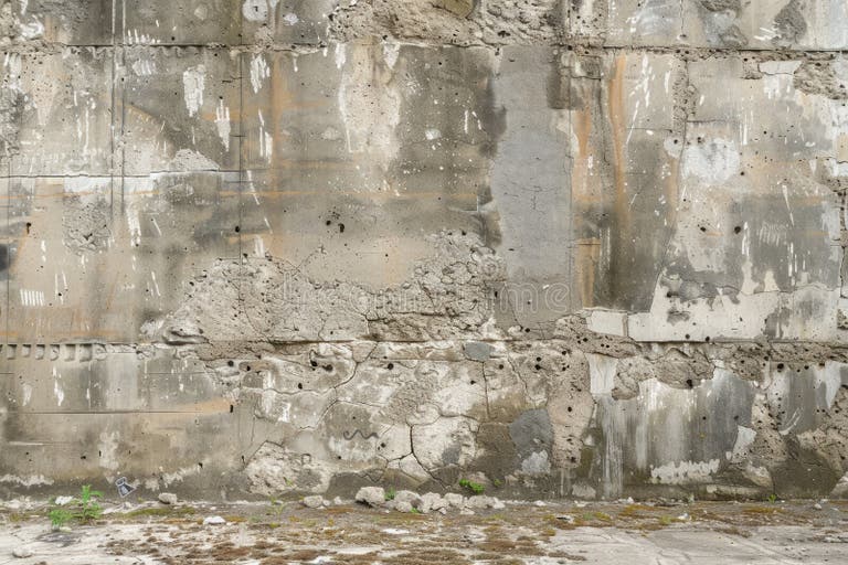 Image of Old Grey Concrete Bunker Wall. Texture for Background Usage ...