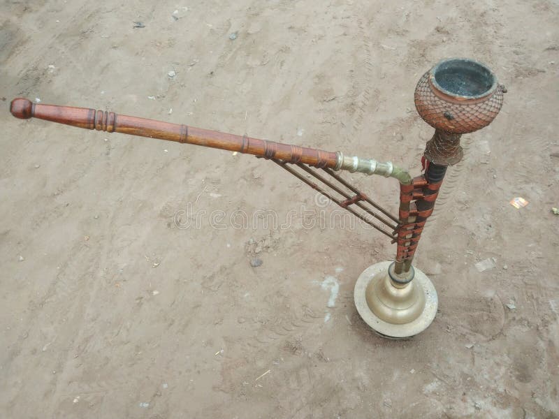 Image of Old Hookah on the Floor Stock Photo - Image of smoke, flame ...