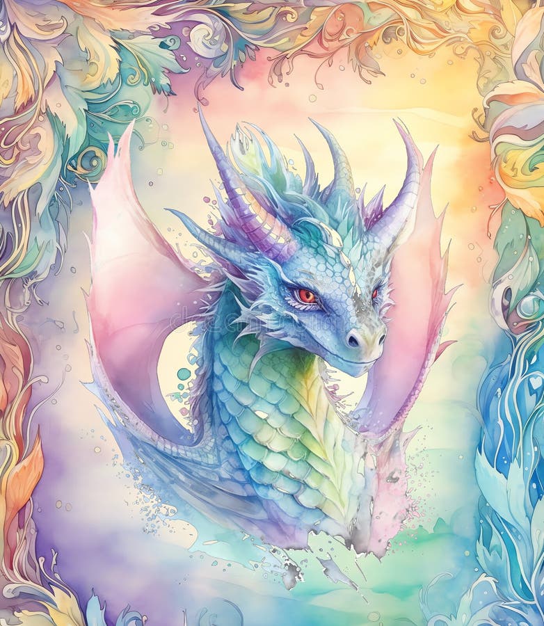 Old Paper Magical Dragon Vintage Junk Journal Digital Paper Stock Image ...