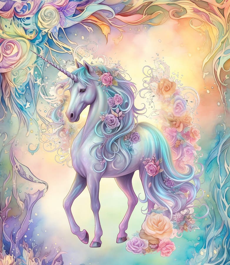 Old Paper Unicorn Vintage Junk Journal Digital Paper Stock Illustration ...