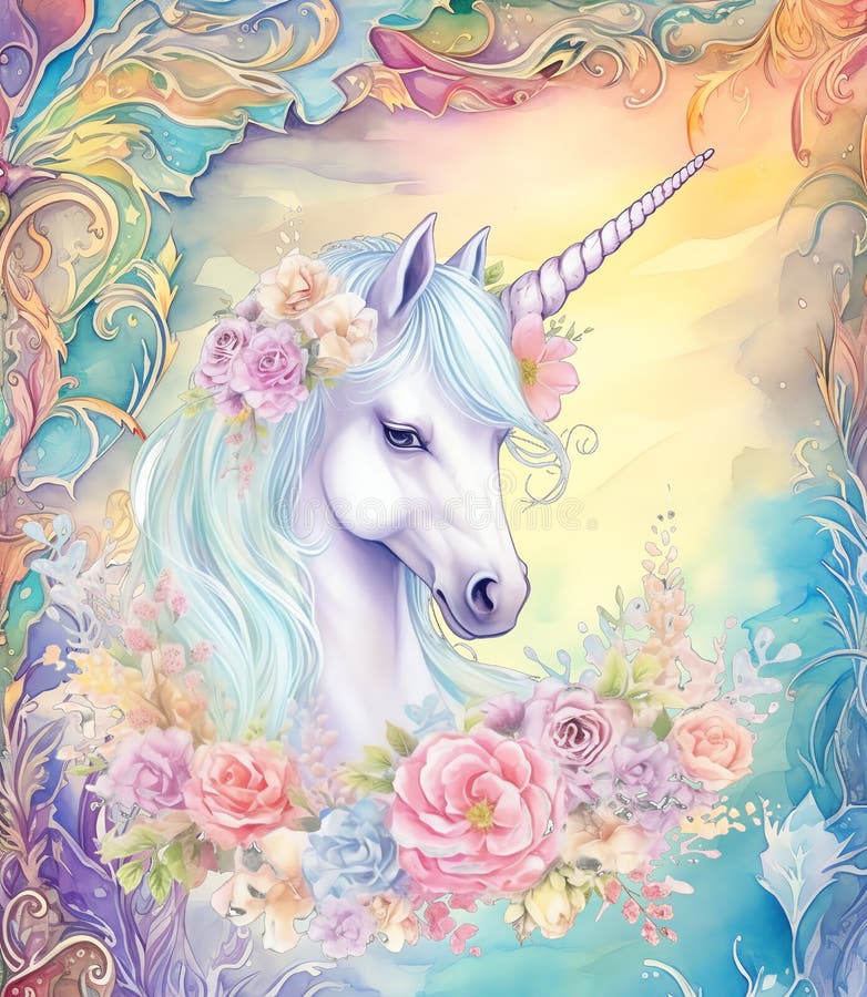 Old Paper Unicorn Vintage Junk Journal Digital Paper Stock Photo ...