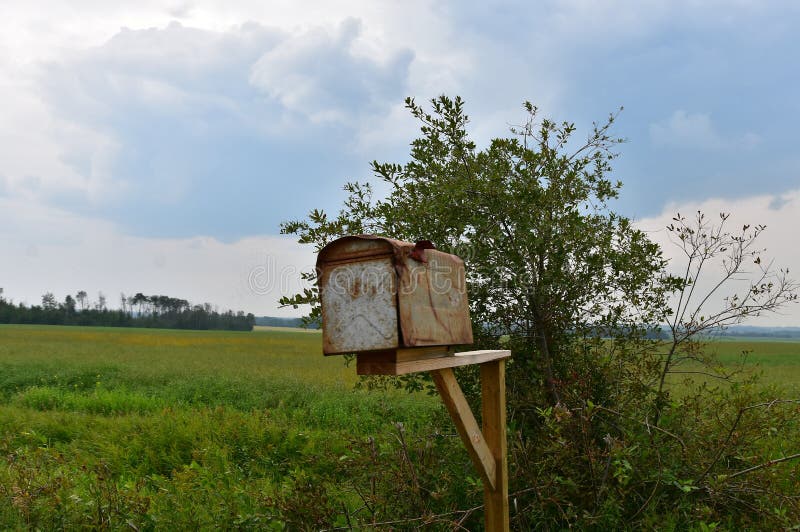 Old Rural Mailboxes stock photo. Image of weathered - 124748094