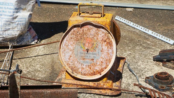 Image of an Old Rusty Weighing Scale. Stock Photo - Image of painting ...